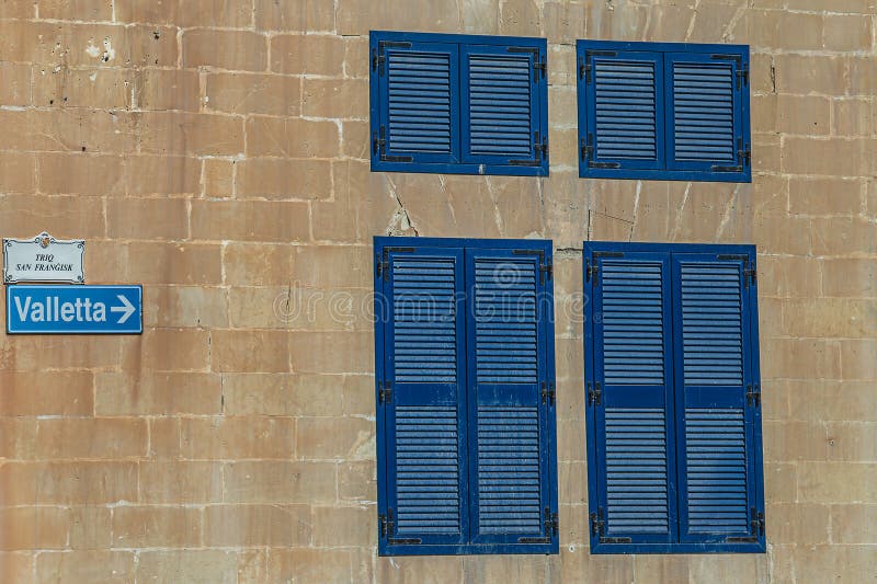 Maltese Minimalist Architecture with Wall Made of Limestone Bricks and ...