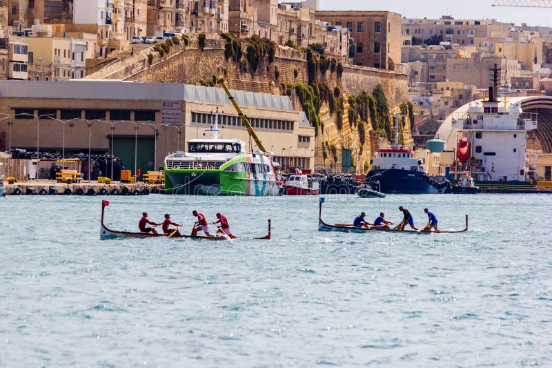 The Maltese rowing Regatta editorial stock photo. Image of events ...
