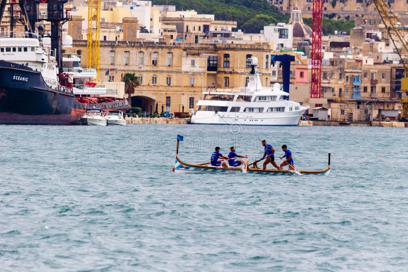 The Maltese rowing Regatta editorial stock image. Image of 2023 - 290609694