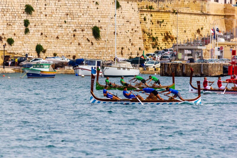 The Maltese rowing Regatta editorial photography. Image of sailing ...