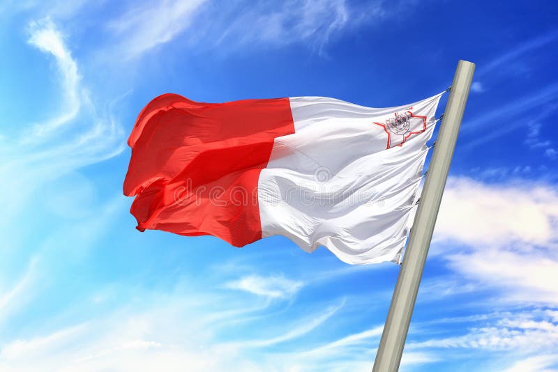 Maltese vlag stock foto. Image of patriottisme, cultuur - 111616420