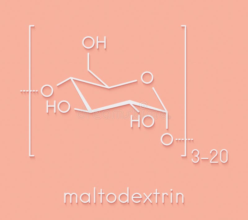 Maltodextrin Food Additive Molecule. Skeletal Formula. Stock ...