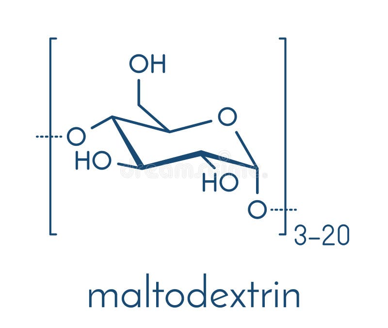 Maltodextrin Food Additive Molecule. Skeletal Formula. Stock ...