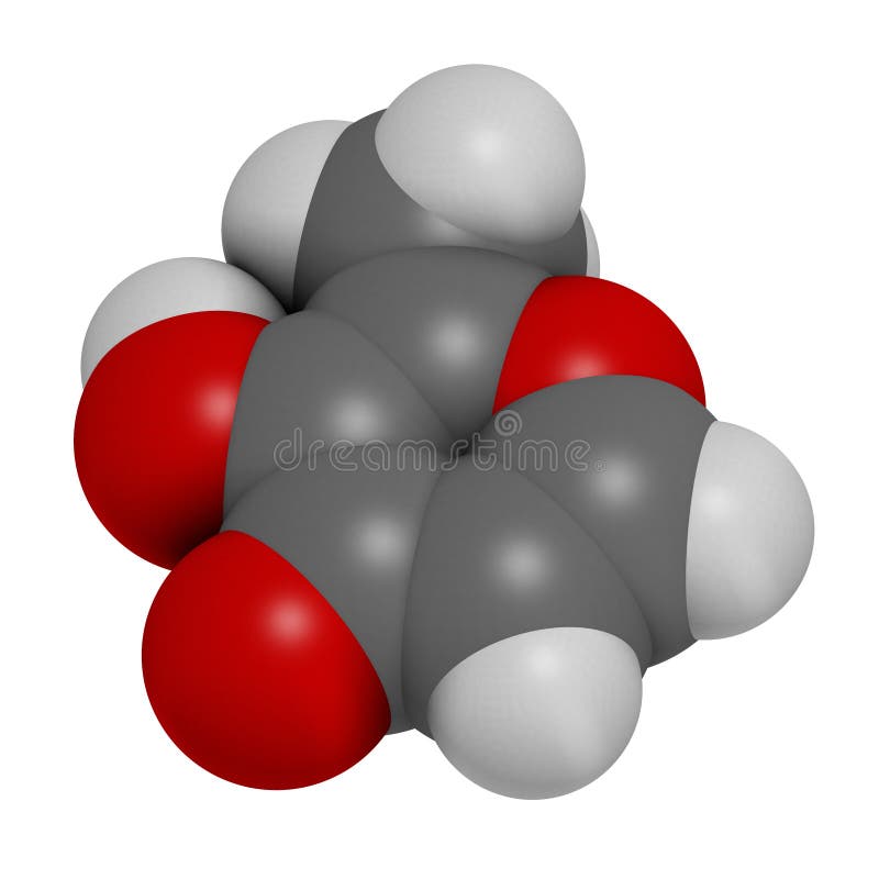 Maltol Food Additive Molecule E636. 3D Rendering Stock Photo ...