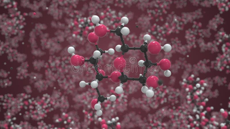 Maltose Molecule Made with Balls, Conceptual Molecular Model. Chemical ...