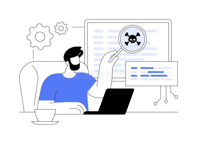 Malware Analyst Isolated Cartoon Vector Illustrations. Stock Vector - Illustration of isolated ...