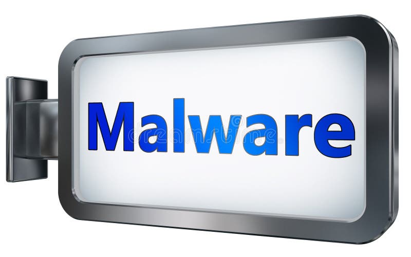 Malware on Billboard Background Stock Illustration - Illustration of ...
