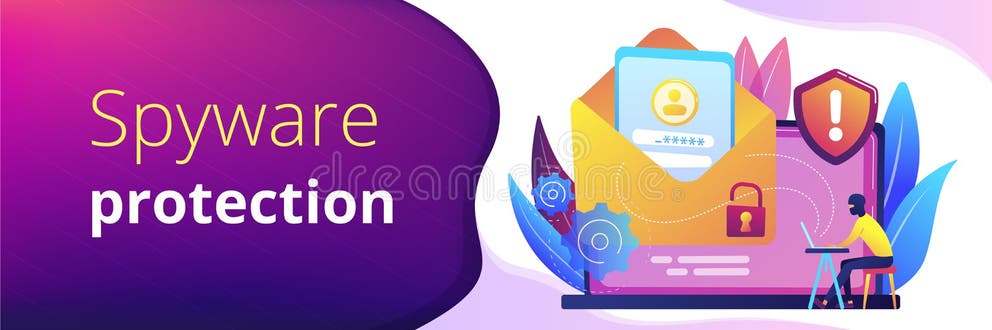 Malware Computer Virus Concept Banner Header. Stock Vector ...