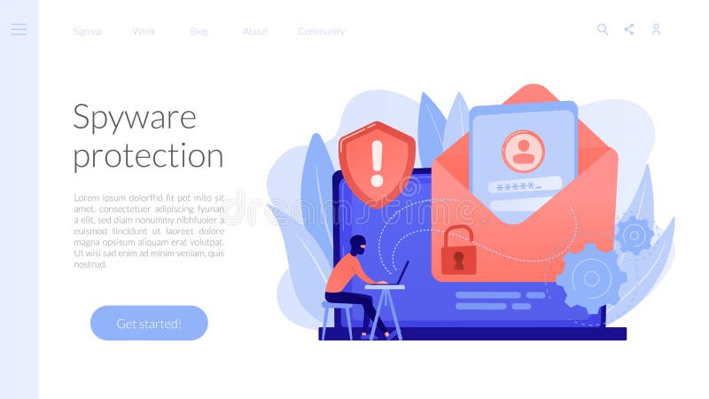 Malware Computer Virus Concept Banner Header. Stock Vector ...