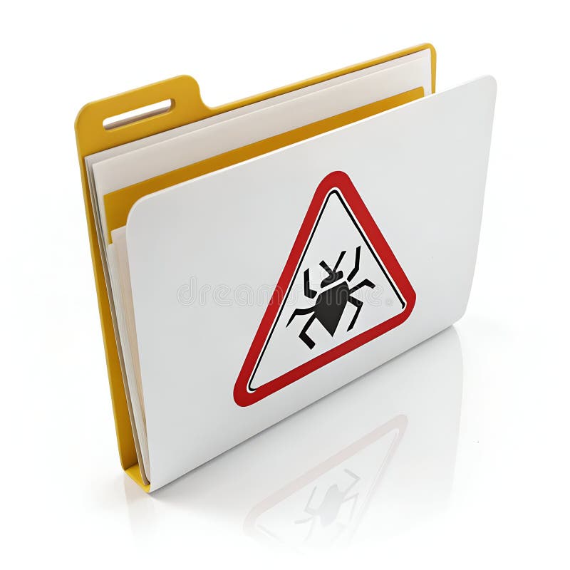 Malware Folder stock illustration. Illustration of tech - 357395868