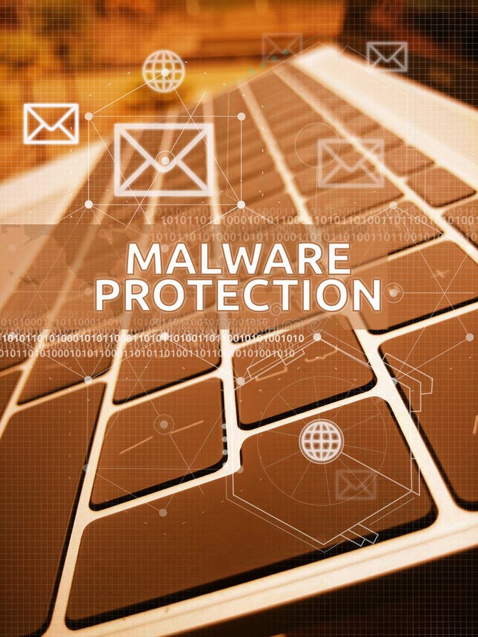 MALWARE PROTECTION, Digital Business and Technology Concept Stock Image ...