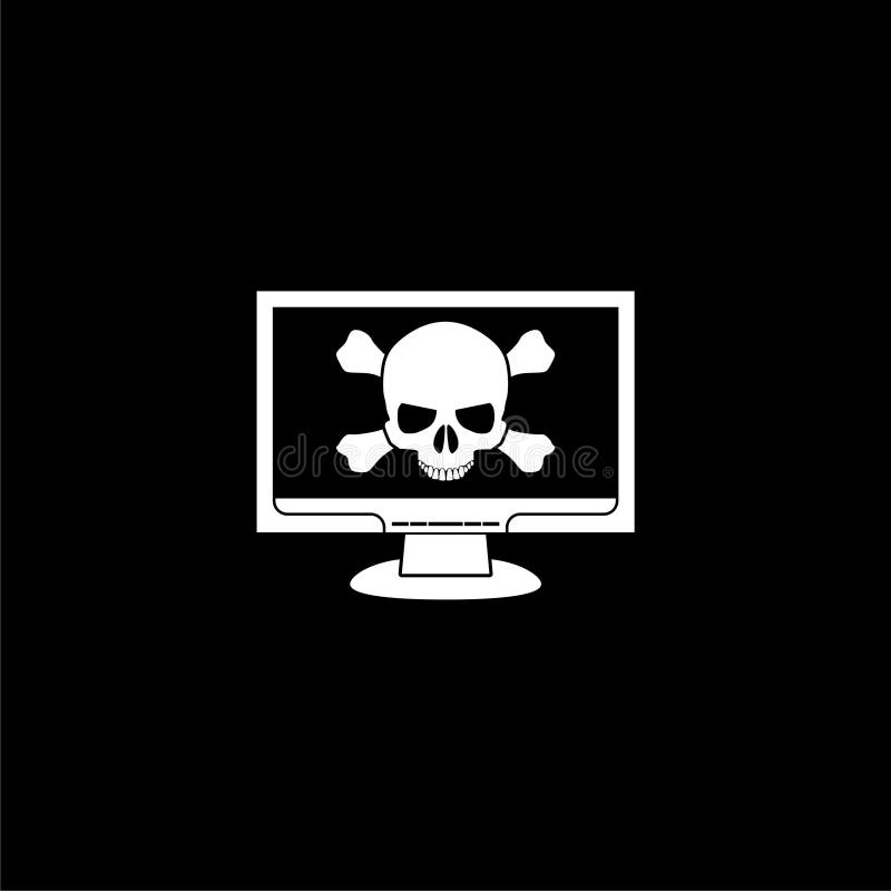 Malware, Spam, Online Scam, Computer Virus Icon or Logo on Dark ... Malware, Spam, Online Scam, Computer Virus Icon or Logo on Dark ...