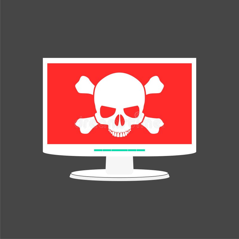 Malware, Spam, Online Scam, Computer Virus Icon or Logo, Color Set with ...