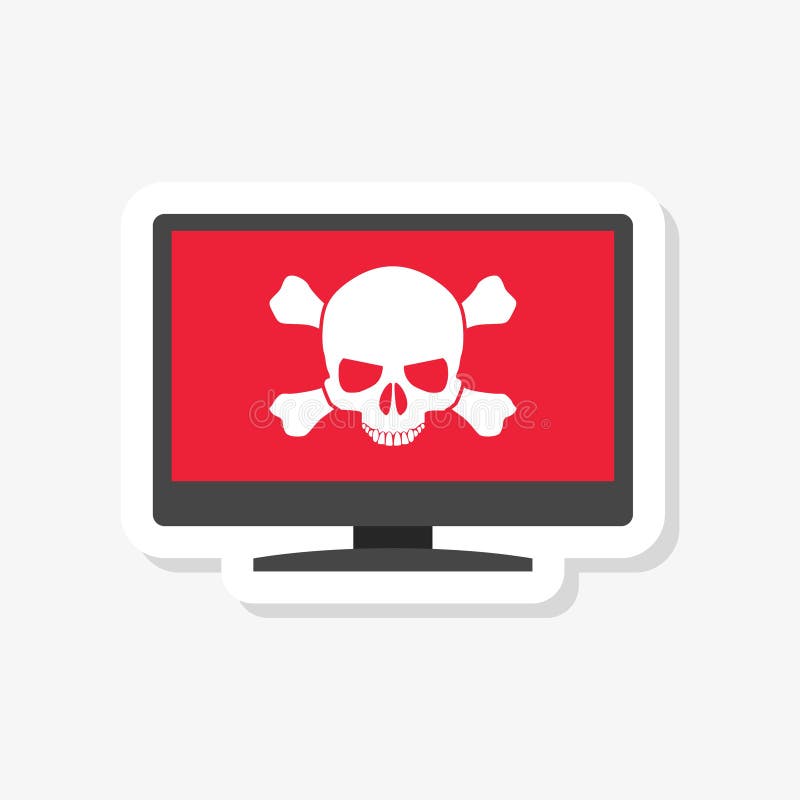 Malware, Spam, Online Scam, Computer Virus Sticker Stock Illustration ...