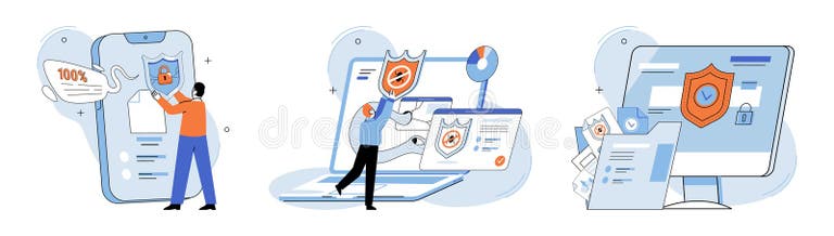 Malware Spyware Virus. Alerts Notify Users Potential Security Breaches ...