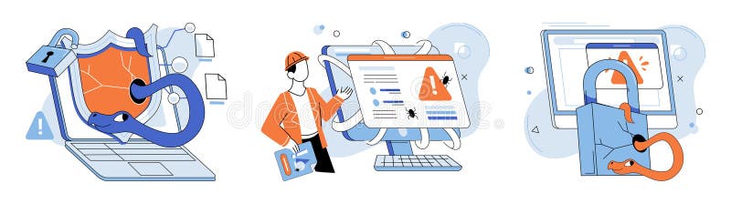 Malware Spyware Virus. Security Measures Protect Against Cyber Attacks ...