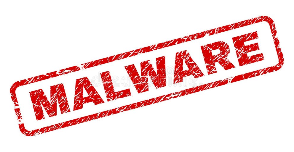 Scratched MALWARE Rounded Rectangle Stamp Stock Vector - Illustration ...