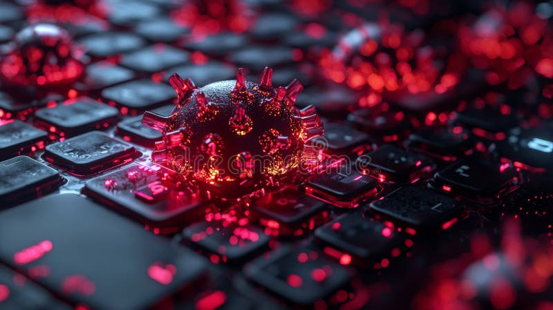 Malware Threat Detected by Antivirus Software. Generative AI Stock ...