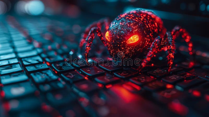 Malware Threat Detected by Antivirus Software. Generative AI Stock ...