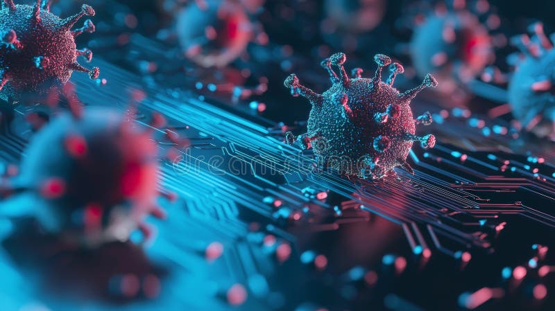 Malware Threat Detected by Antivirus Software. Generative AI Stock ...