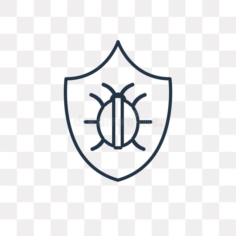 Malware Vector Icon Isolated on Transparent Background, Linear M Stock ...