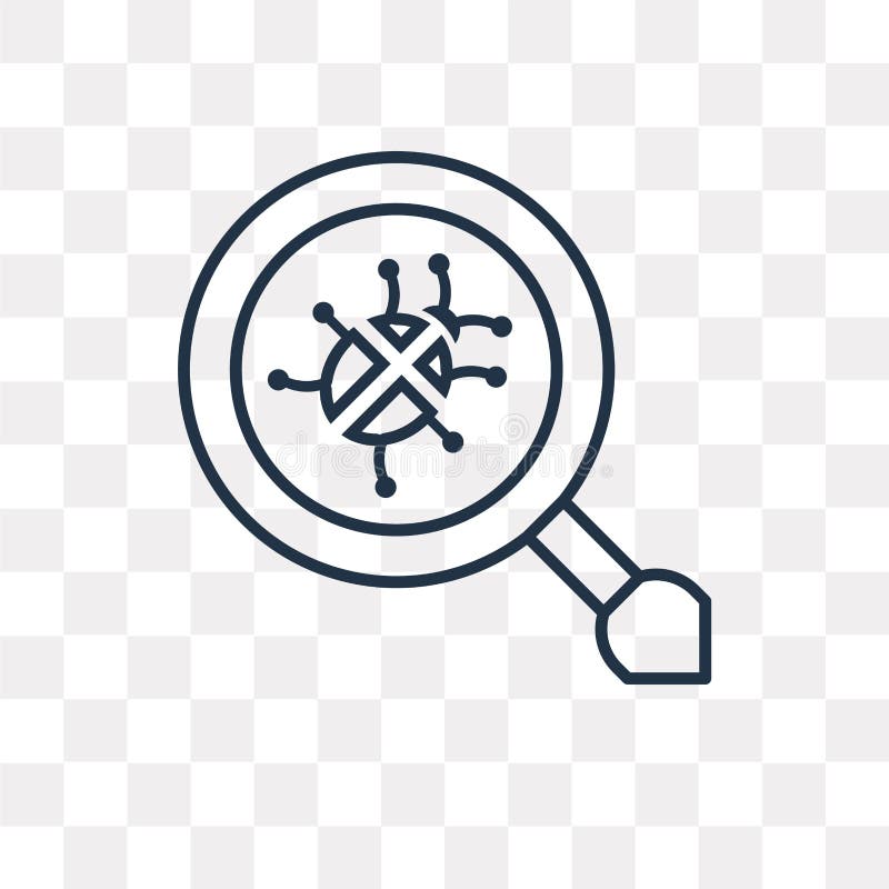 Malware Vector Icon Isolated on Transparent Background, Linear M Stock ...