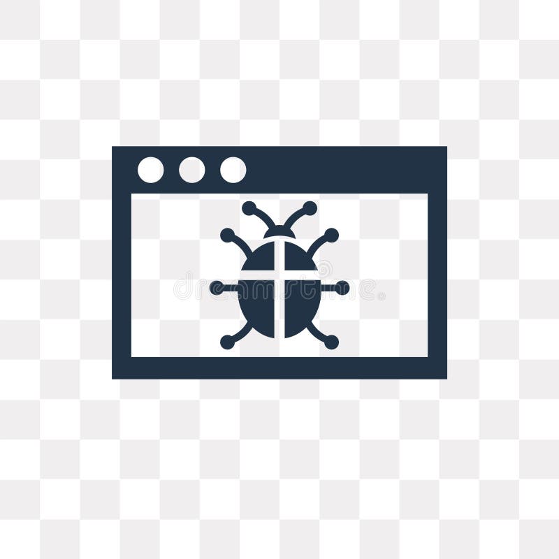 Malware Vector Icon Isolated on Transparent Background, Malware Stock ...