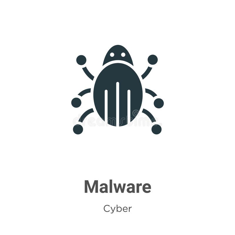 Malware Vector Icon on White Background. Flat Vector Malware Icon ...