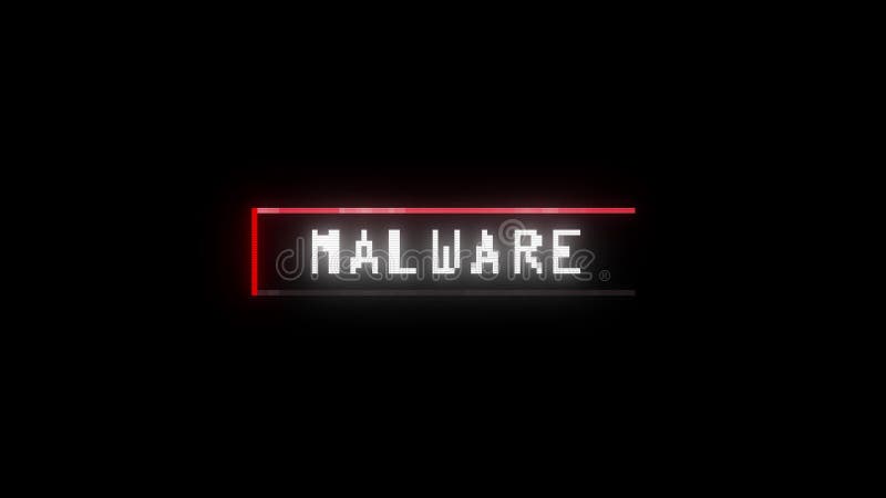 Malware Warning with Glitch Text Effect Stock Video - Video of hack ...