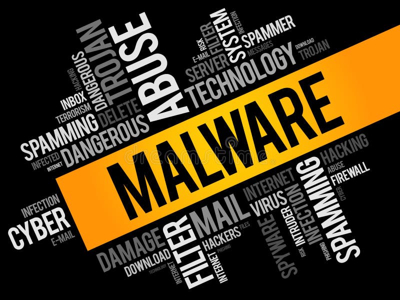 MALWARE Word Cloud, Tag Cloud, Vector Graphic Stock Illustration ...