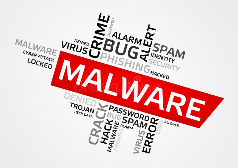 MALWARE Word Cloud, Tag Cloud, Vector Graphic Stock Illustration ...