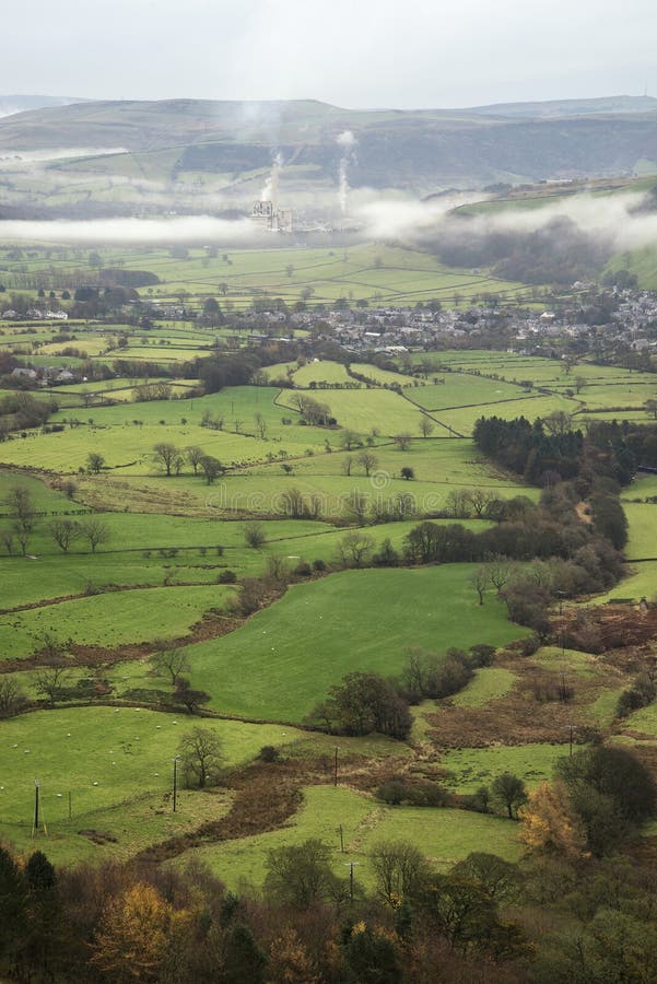 Mam Tor Autumn Landscape in Morning in Peak District Stock Image ...