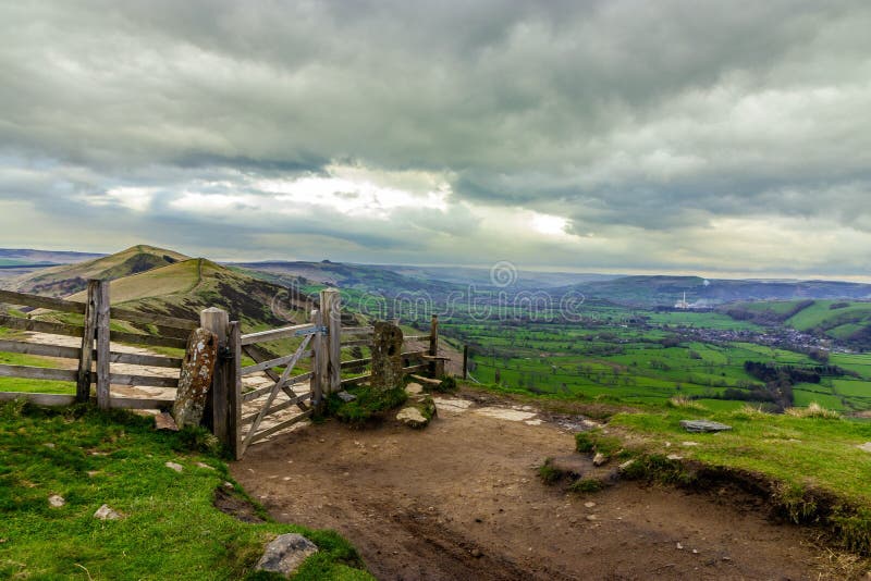 Mam Tor in the Peak District on a Cloudy Day Stock Photo - Image of ...
