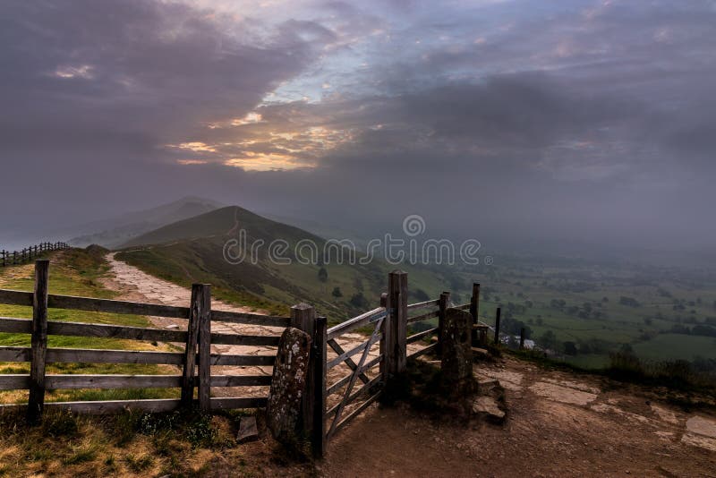 Mam tor stock photo. Image of green, clear, happy, hole - 118558202