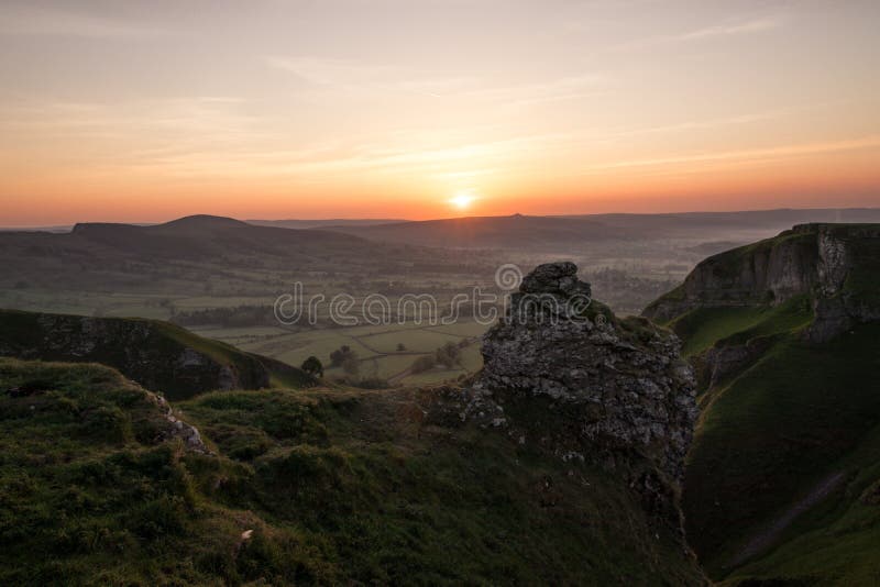 Mam tor stock photo. Image of firery, beautiful, clear - 117647728