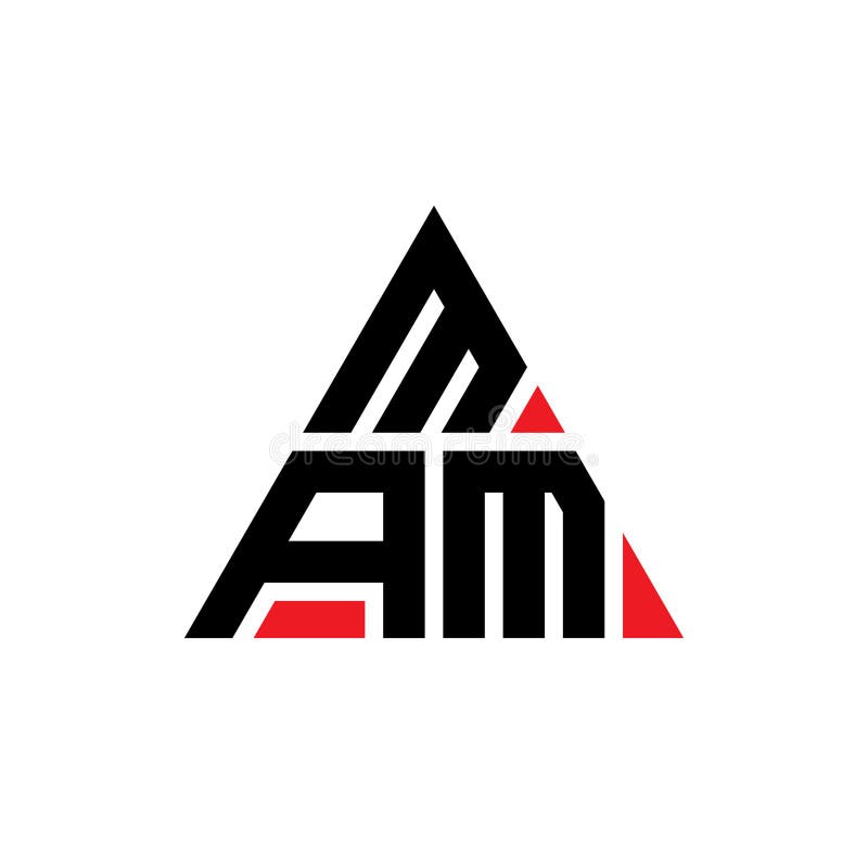 MAM Triangle Letter Logo Design with Triangle Shape. MAM Triangle Logo ...