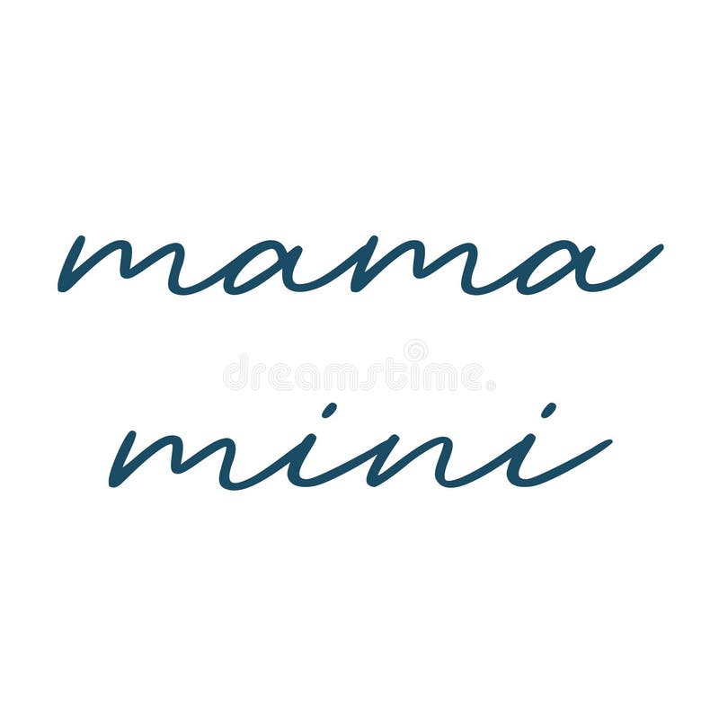 Mama and Mini on the White Background. Isolated Illustration Stock ...