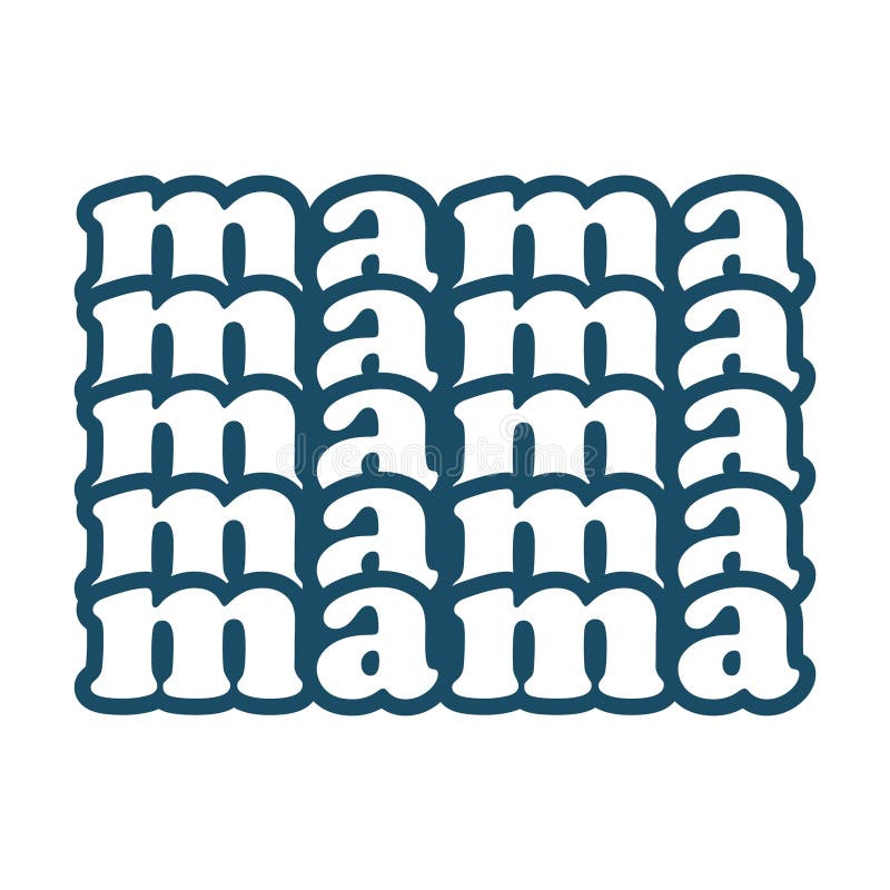 Mama Stacked on the White Background. Isolated Illustration Stock ...