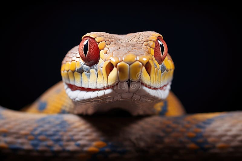 Mamba Snake with Raised Head Stock Illustration - Illustration of ...