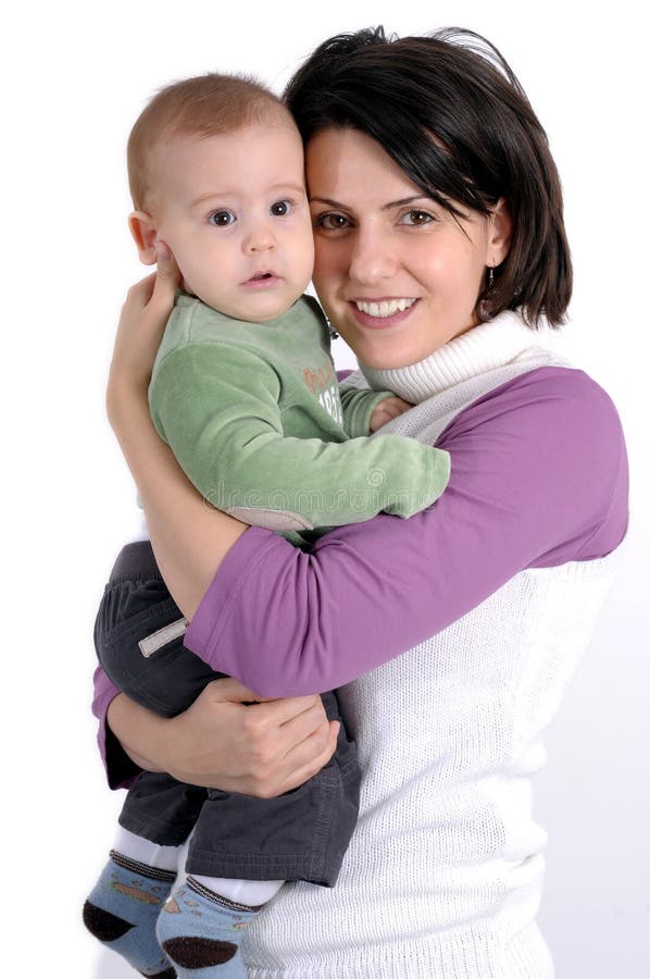 Mamma und kleines Baby stockbild. Bild von leben, gesichter - 8170361