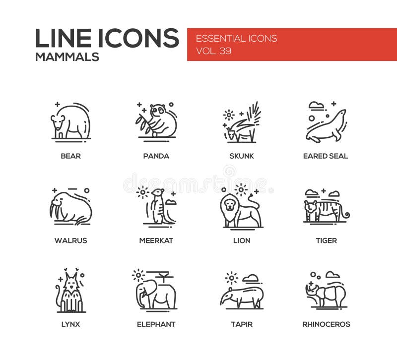 Zoo Animals Line Set Stock Illustrations – 2,883 Zoo Animals Line Set ...