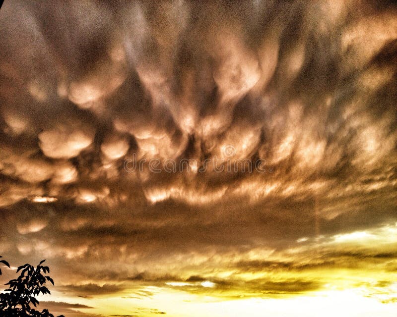 Mammatus clouds stock photo. Image of mammatus, unusual - 43607022