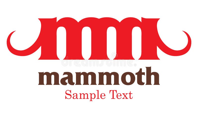 Mammoet embleem vector illustratie. Illustration of vector - 27025564