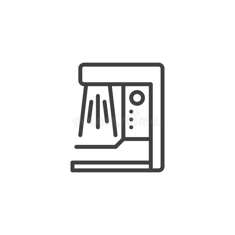 Mammogram Machine Line Icon Stock Vector - Illustration of icon, pixel ...