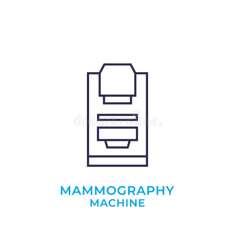 Mammography Machine Icon on White Stock Vector - Illustration of ...