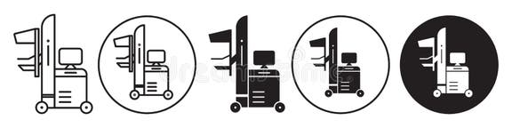 Mammography Machine Icon Vector Set Collection for Web Stock Vector ...