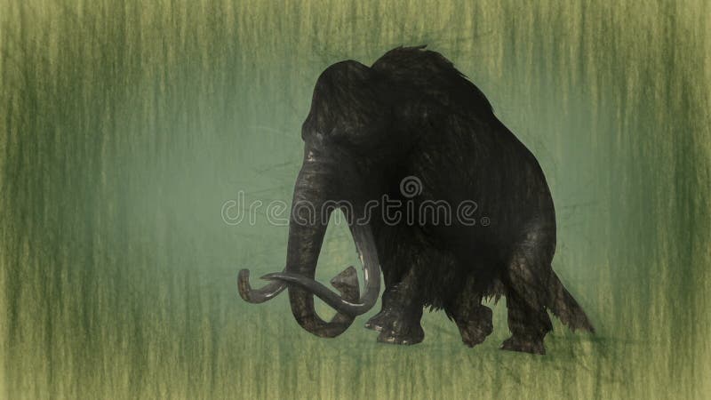 Mammoth Attack Side on Green Screen Stock Footage - Video of ...