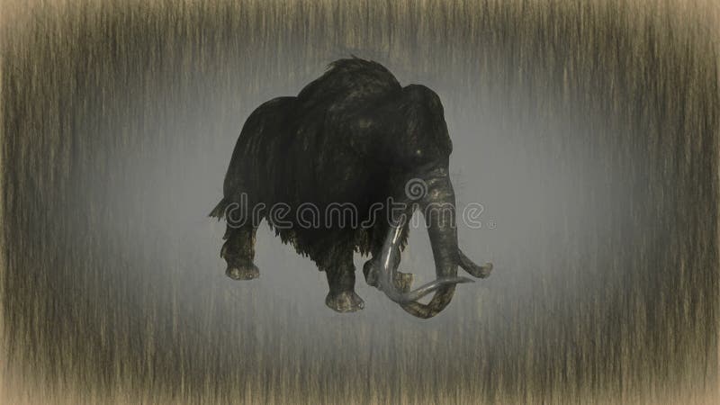 Mammoth Attack Side on Green Screen Stock Footage - Video of media ...