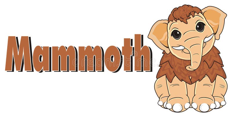Mammoth and brown signs stock illustration. Illustration of trunk ...