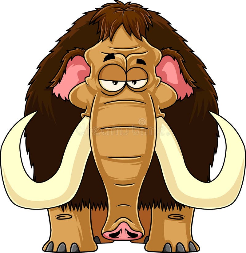 Mammoth Cartoon Character stock vector. Illustration of angry - 243446098